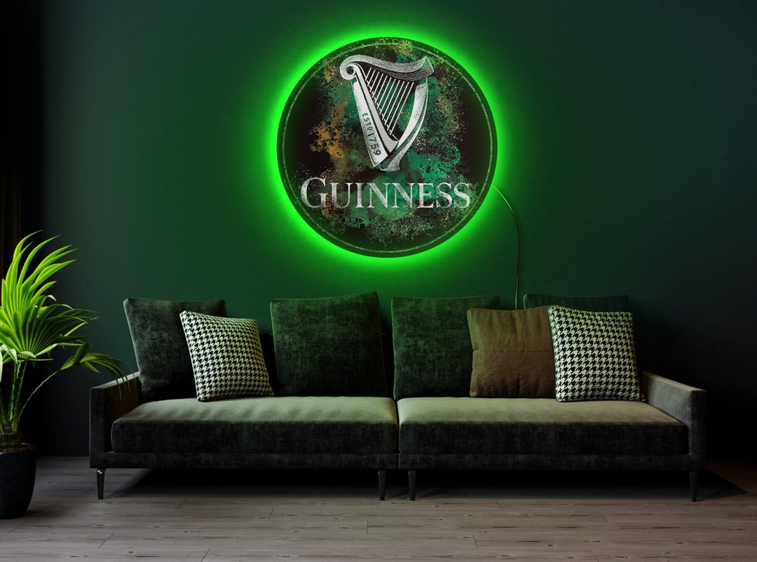 Guinness Neon Sign Guinness Logo Sign Guinness Beer Light - Etsy Australia