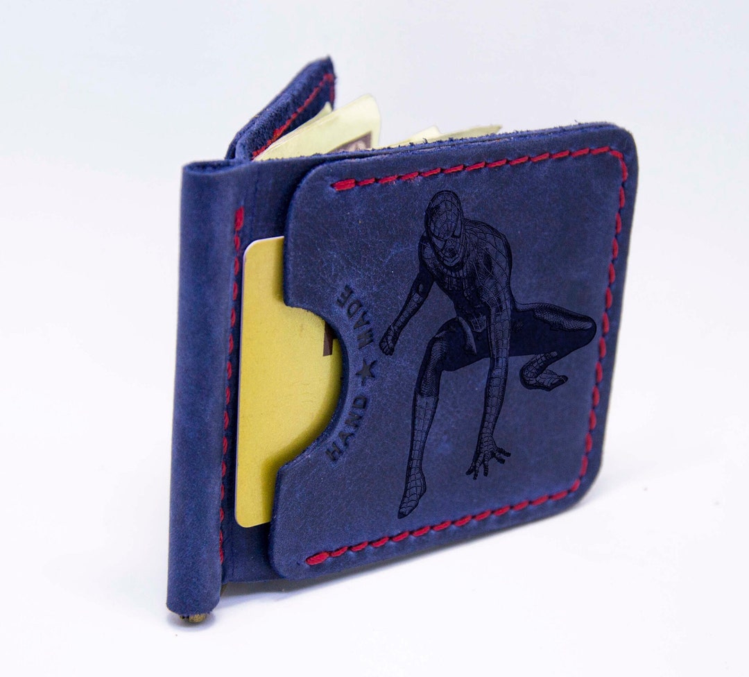 Spider Wallet, Handmade Spiderman Wallet,men's Custom Gift for Him ...