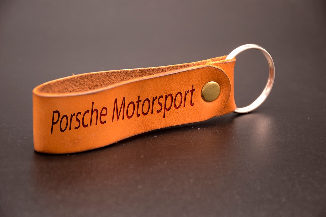 Porsche Motorsport, Logo Porsche Keychain, Personalized Leather ...