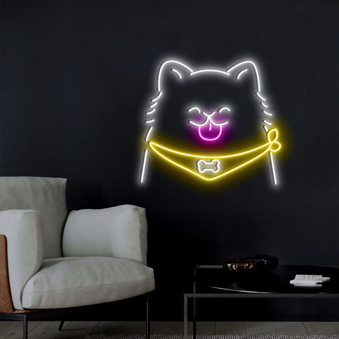 Kawaii Samoyed Custom Neon Sign Dog Neon Led Sign Samoyed - Etsy