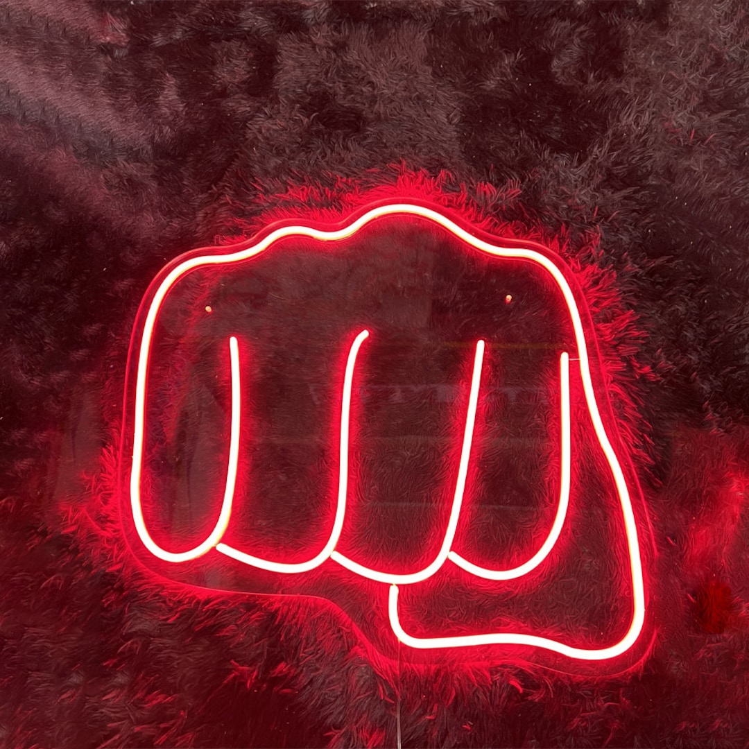 Fist Hand Custom Neon Sign Wall Neon Led Sign Fist Bump Neon - Etsy