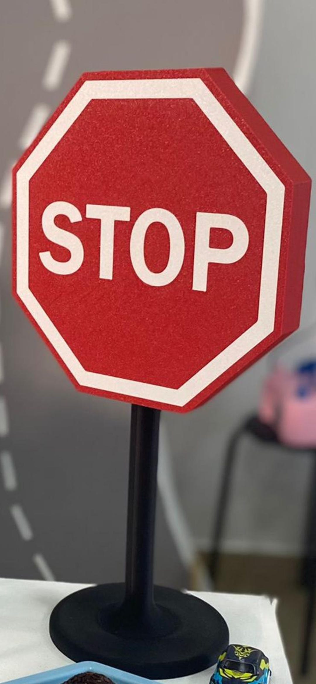 STOP Sign With Stand | Traffic Theme Party or Room Decor 37 Cm - Etsy