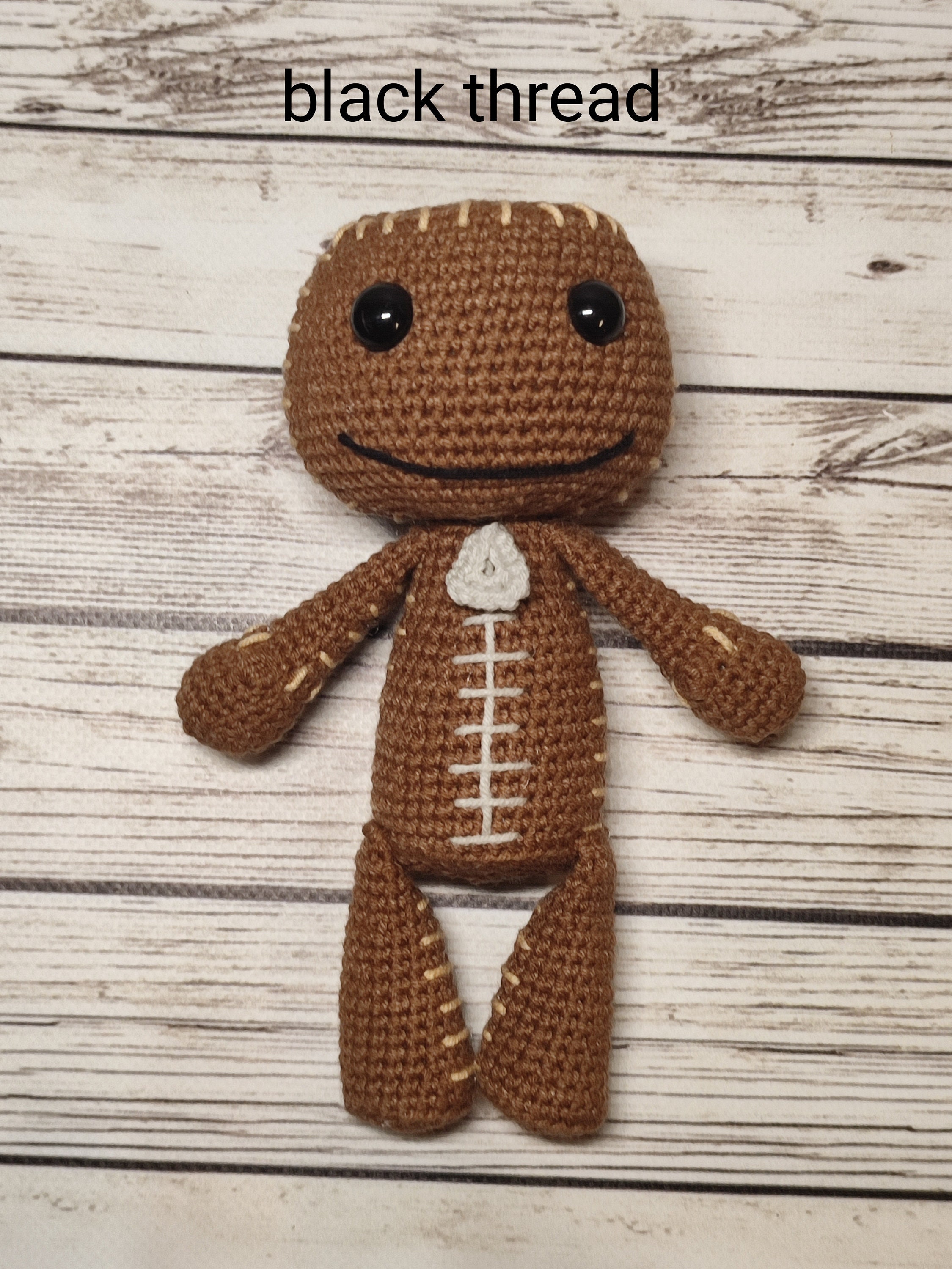Sackboy Handmade Crochet Doll Little Big Planet 3 Birthday Present Sack ...