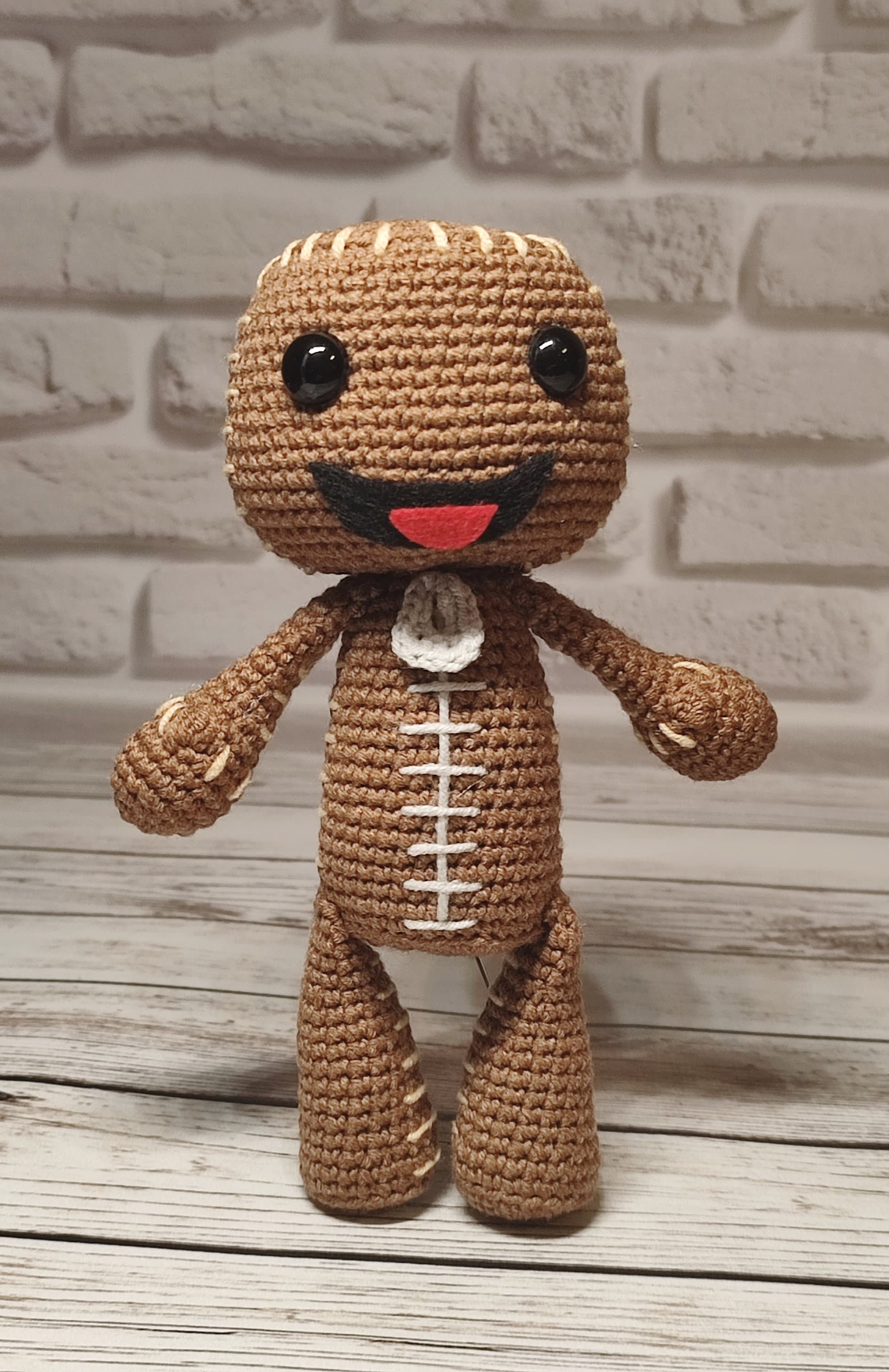 Sackboy Handmade Crochet Doll Little Big Planet 3 Birthday Present Sack ...