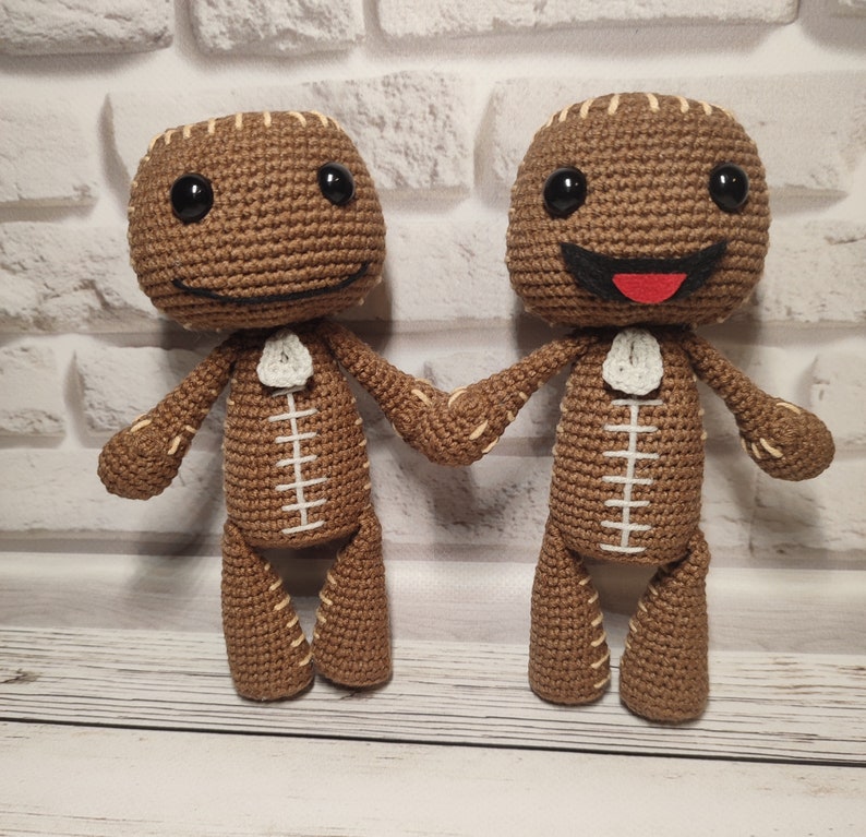Sackboy Handmade Crochet Doll Little Big Planet 3 Birthday Present Sack ...