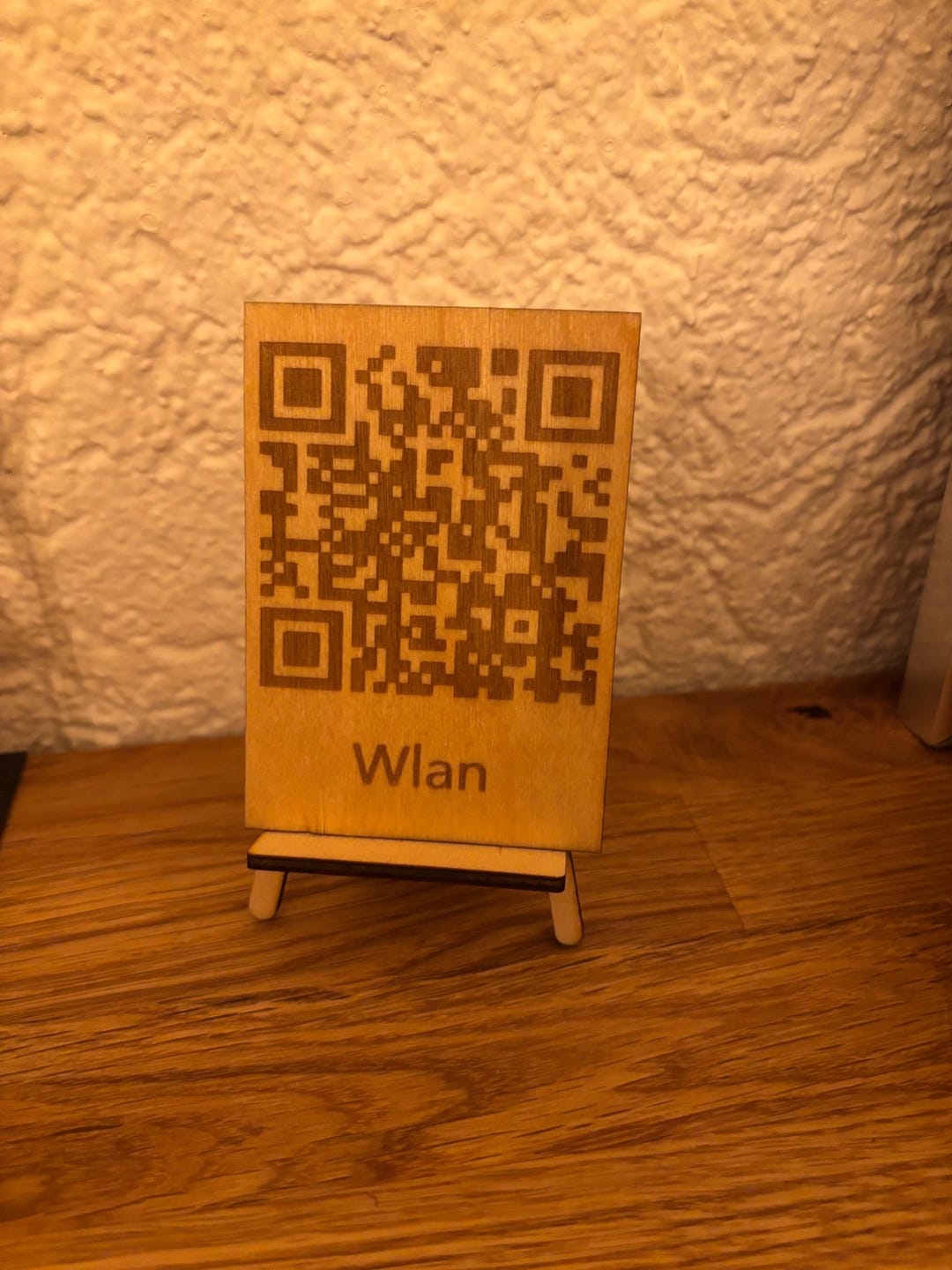 Wi-fi QR Code Wooden Sign With Easel Stylish and Practical Access for ...