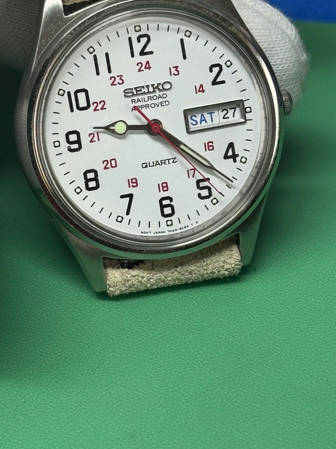 Vintage Ladies Seiko Railway Approved Quartz Watch - White Dial Day ...
