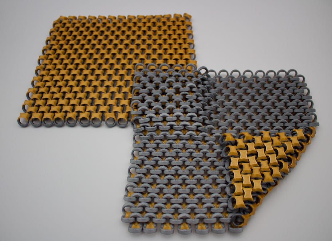L.K.T Grey/gold 3D Printed Chainmail - Etsy