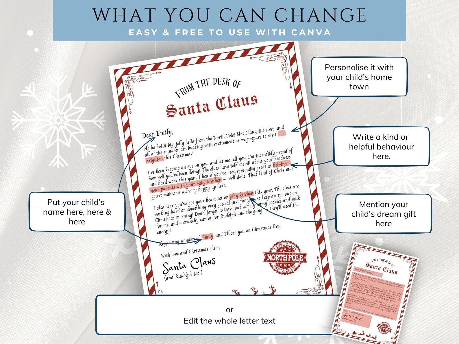 Letter From Santa | Letter From Father Christmas | Santa Letter ...