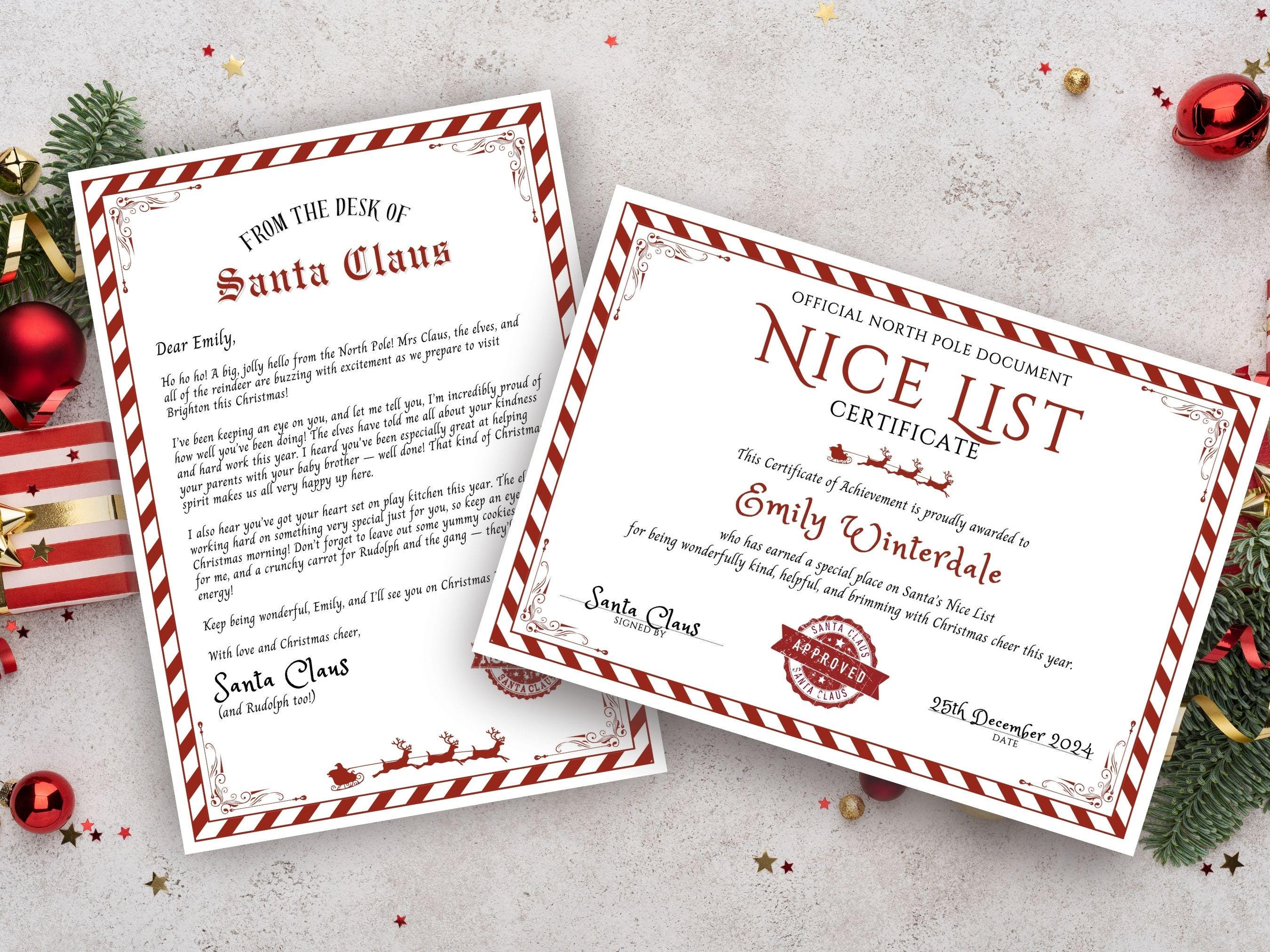 Letter From Santa | Letter From Father Christmas | Santa Letter ...