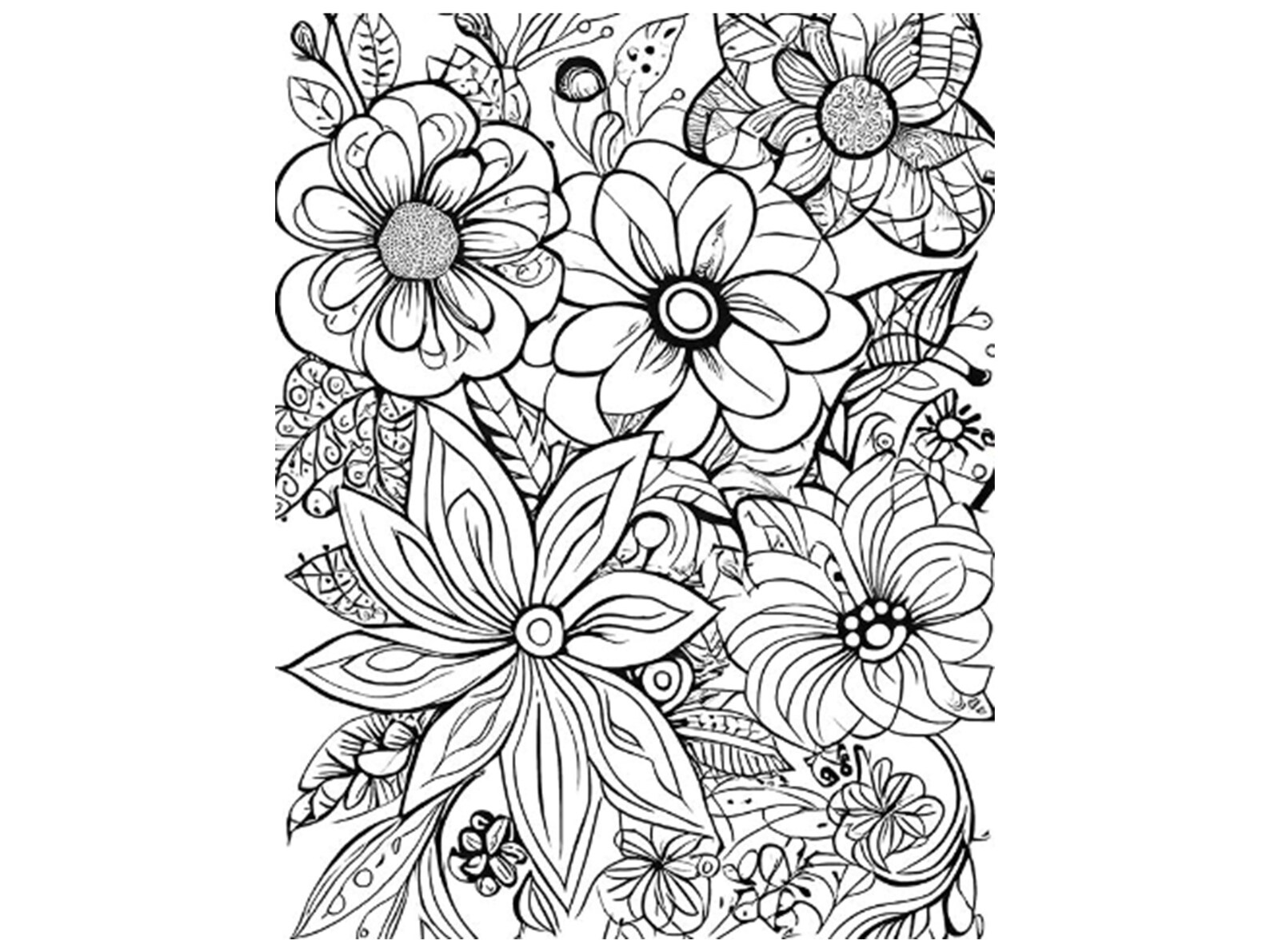 200+ Coloring Pages With Floral Leaf Designs for Adults and Kids ...