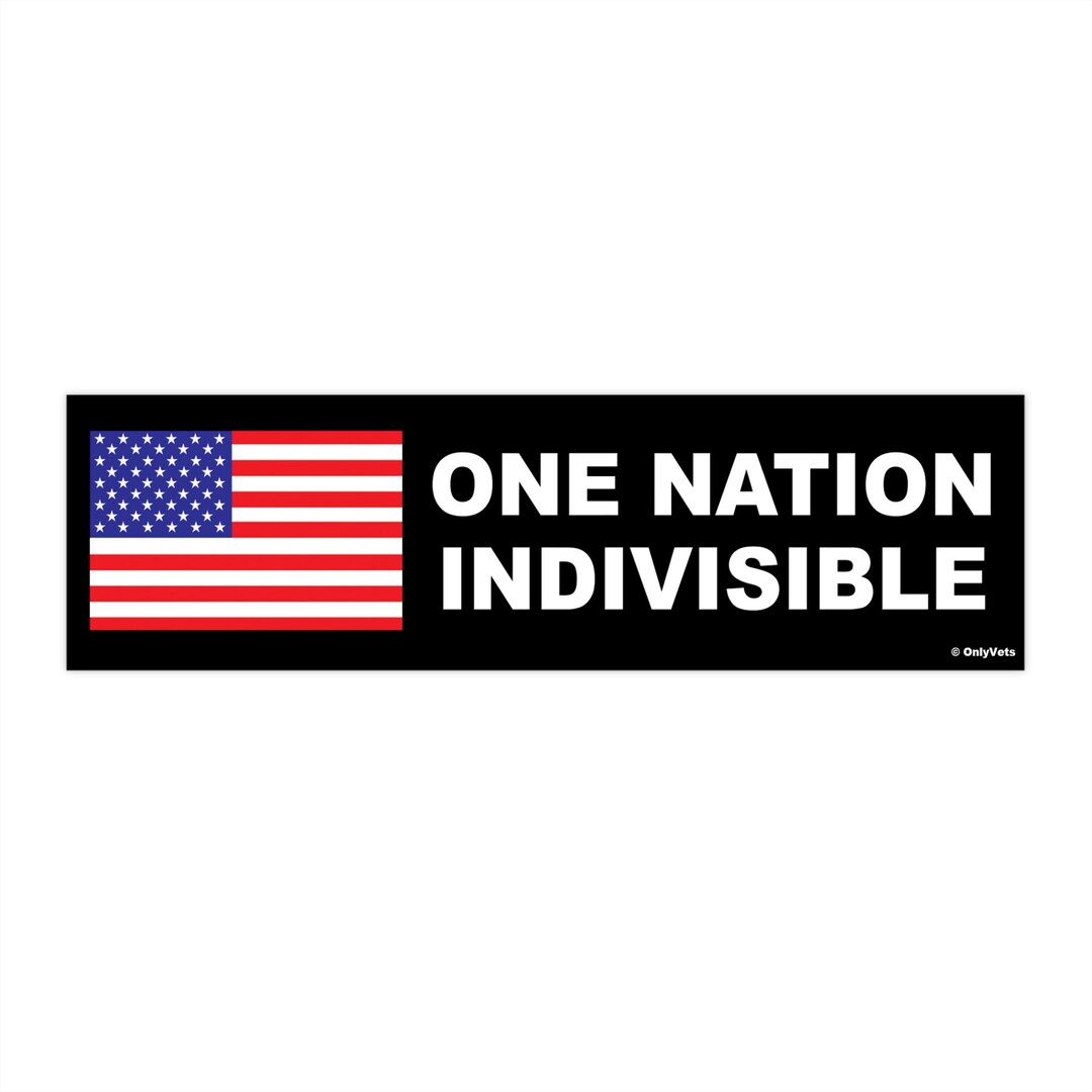 US FLAG "one Nation, Indivisible" Bumper Stickers - Etsy