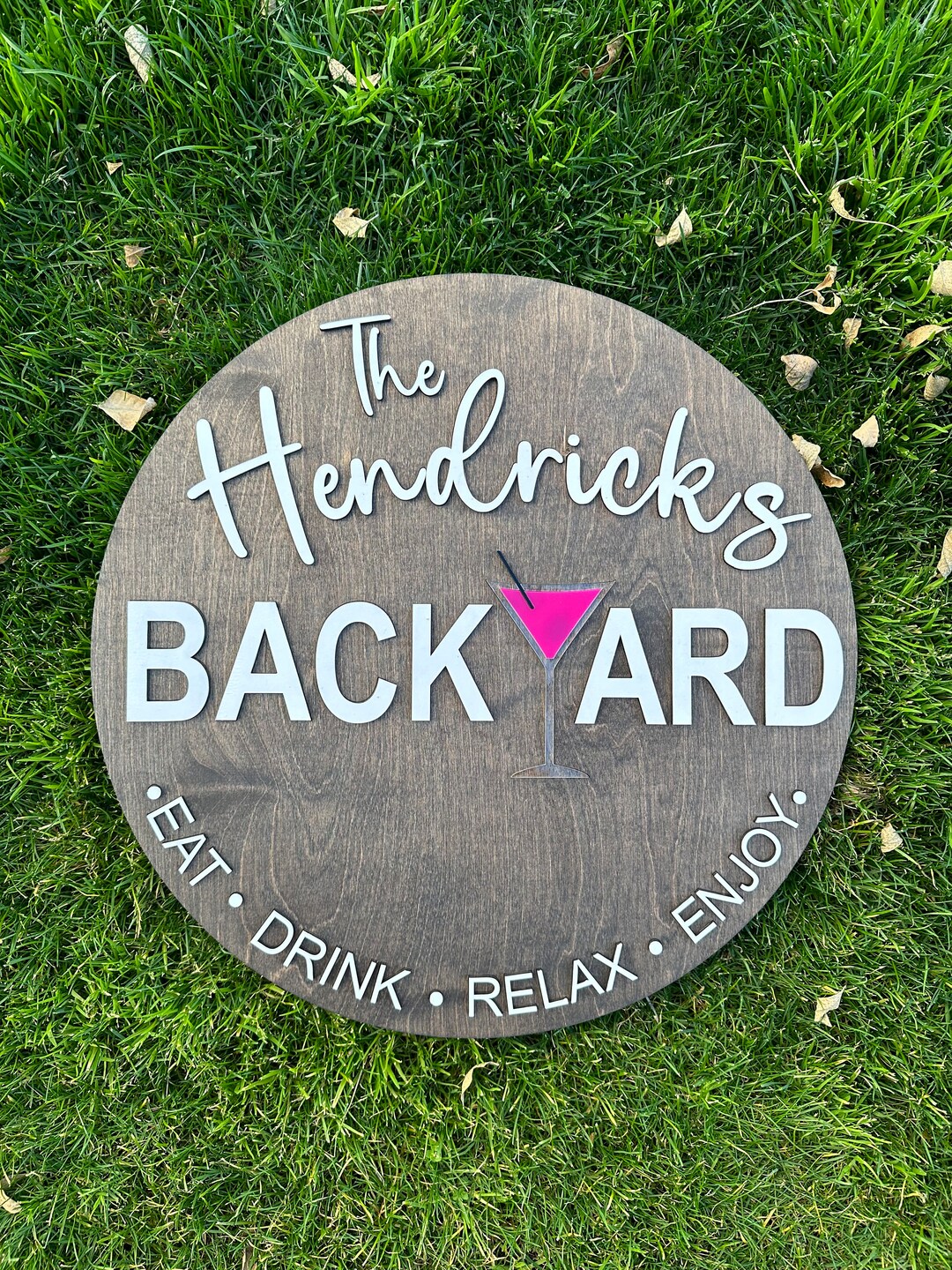 18” Personalized Family Backyard Sign - Etsy