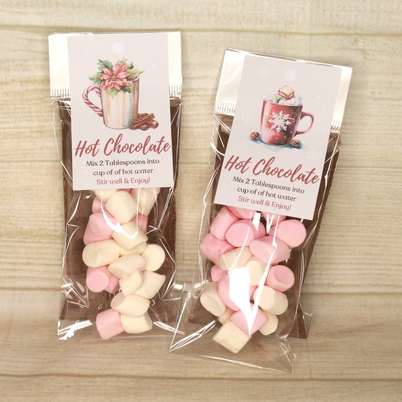 Printable Gift Jar Tags Christmas Hot Chocolate Set of 9 | Watercolor ...