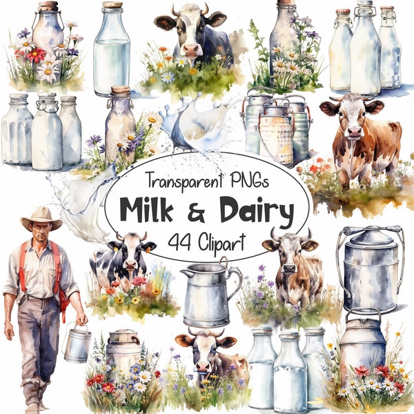 Clipart Milk Cow - Etsy UK