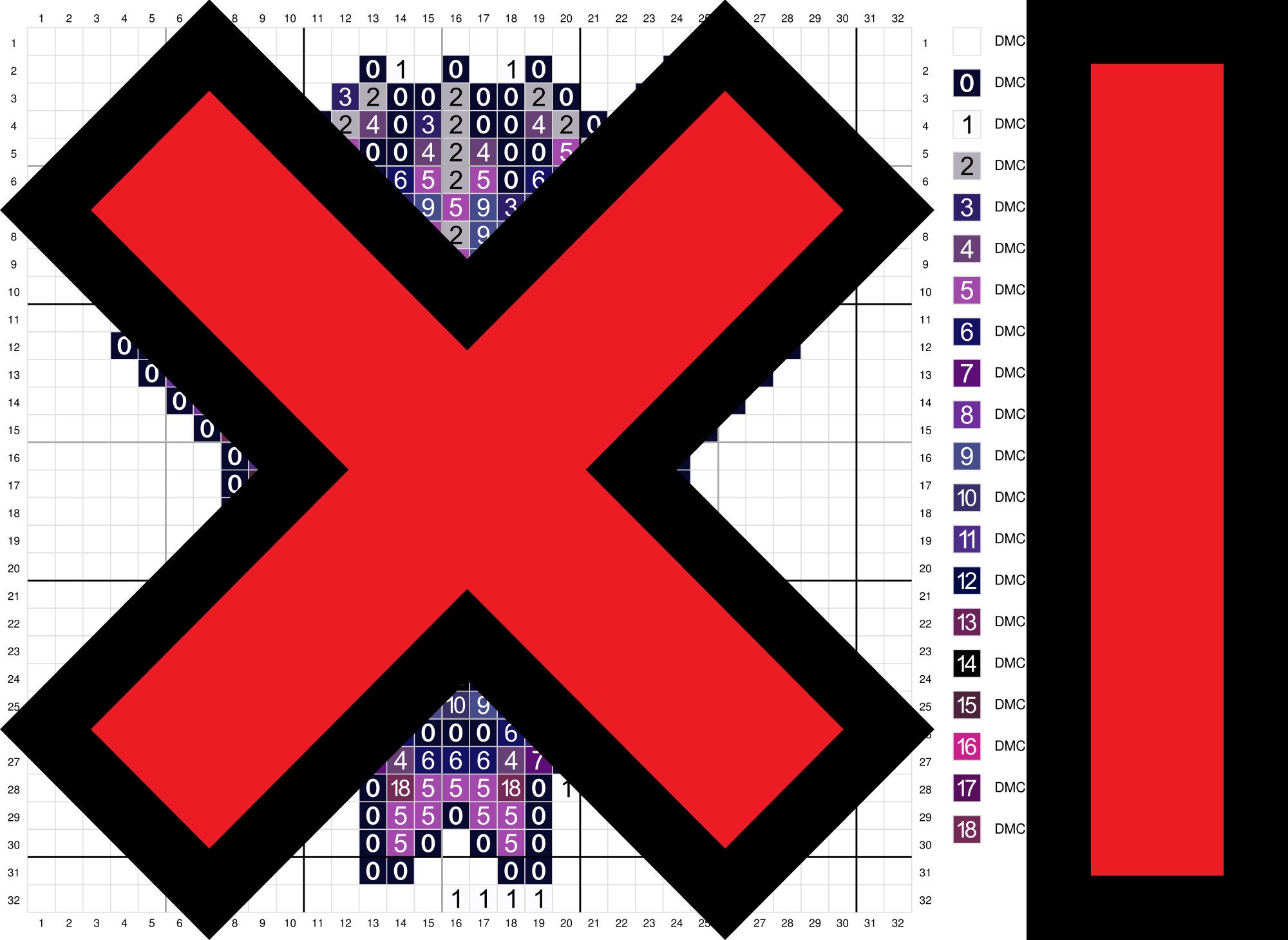 Bane Dota 2 Cross Stitch Pattern Pixel Art 32x32 - Etsy