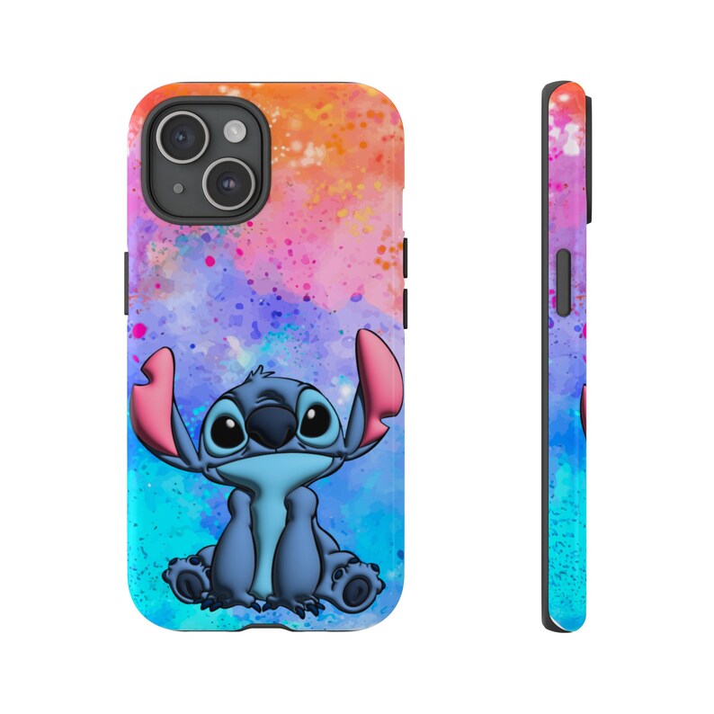 Colorful Watercolor Splash Stitch Design, Cute Disney Character Phone ...