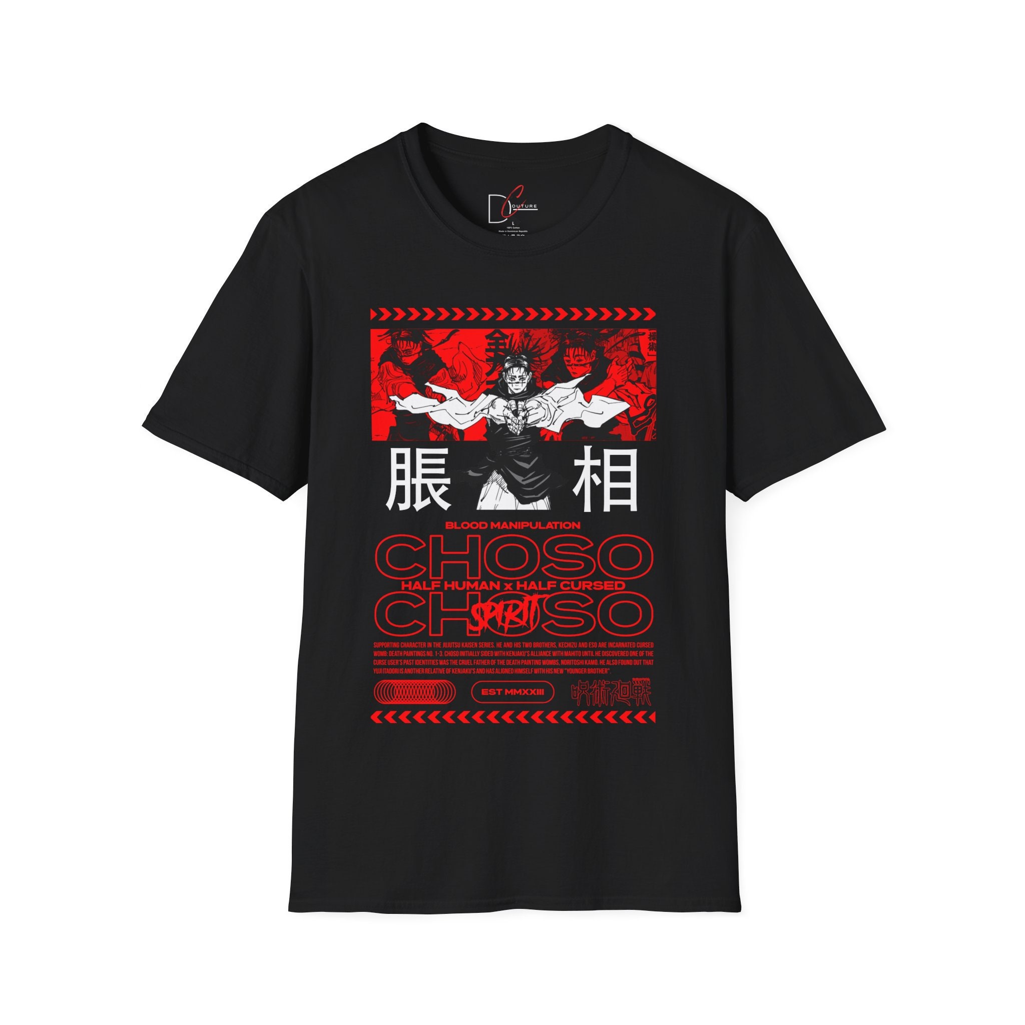 Choso Anime Graphic Tee, Jujutsu Kaisen Inspired Shirt, Half Cursed Red ...