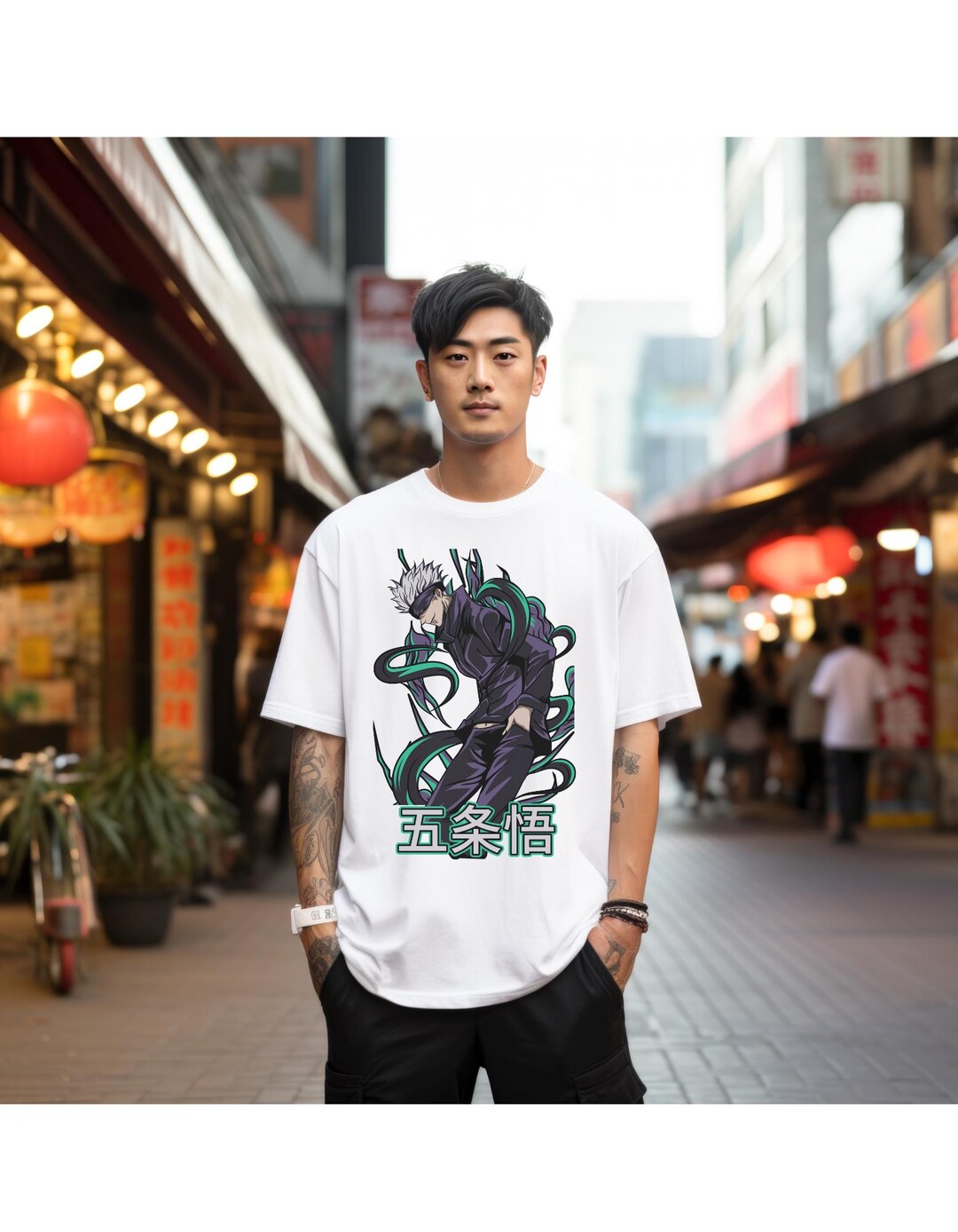 Anime-inspired Cool Character Graphic Tee, Stylish Manga T-shirt ...