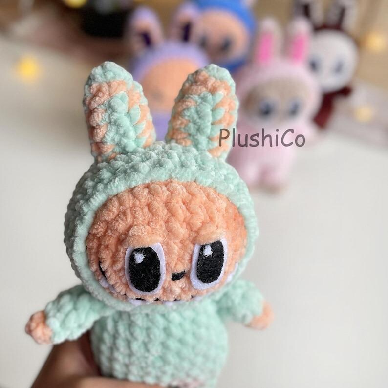 Labubu Crochet Pattern, Labubu Crochet, Smiling Bunny Crochet PATTERN ...