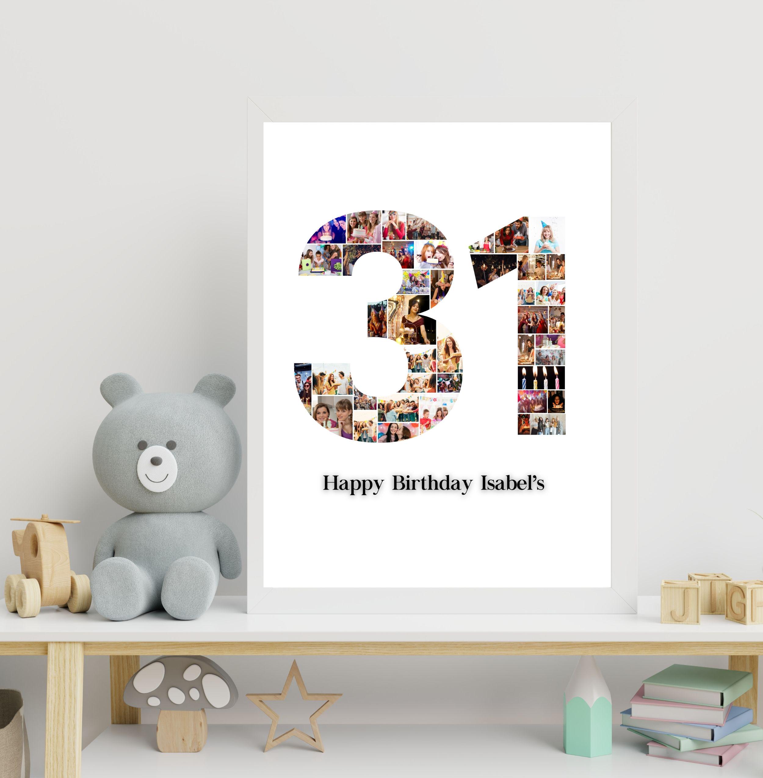 31st Birthday Photo Collage Template, 31st Birthday Welcome Sign ...