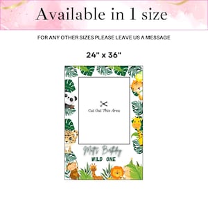 Editable Safari Photo Booth Frame, Photo Prop Frame Printable Template ...