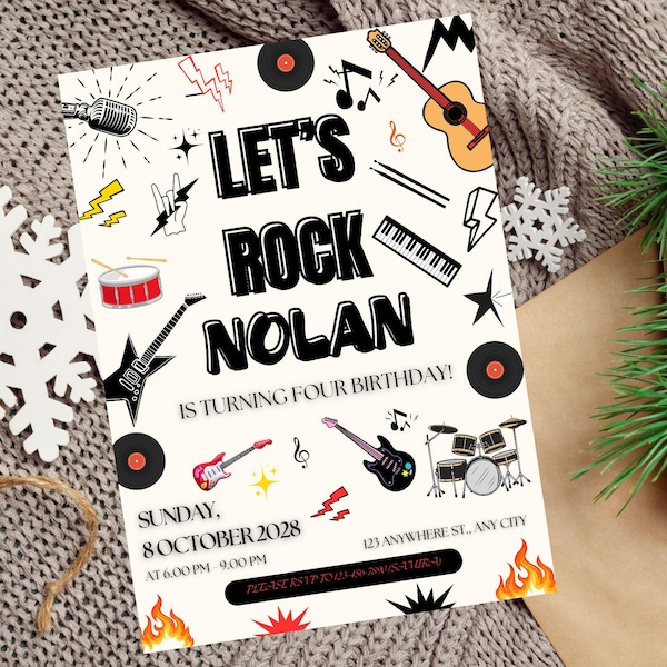 Rock Star Birthday - Etsy