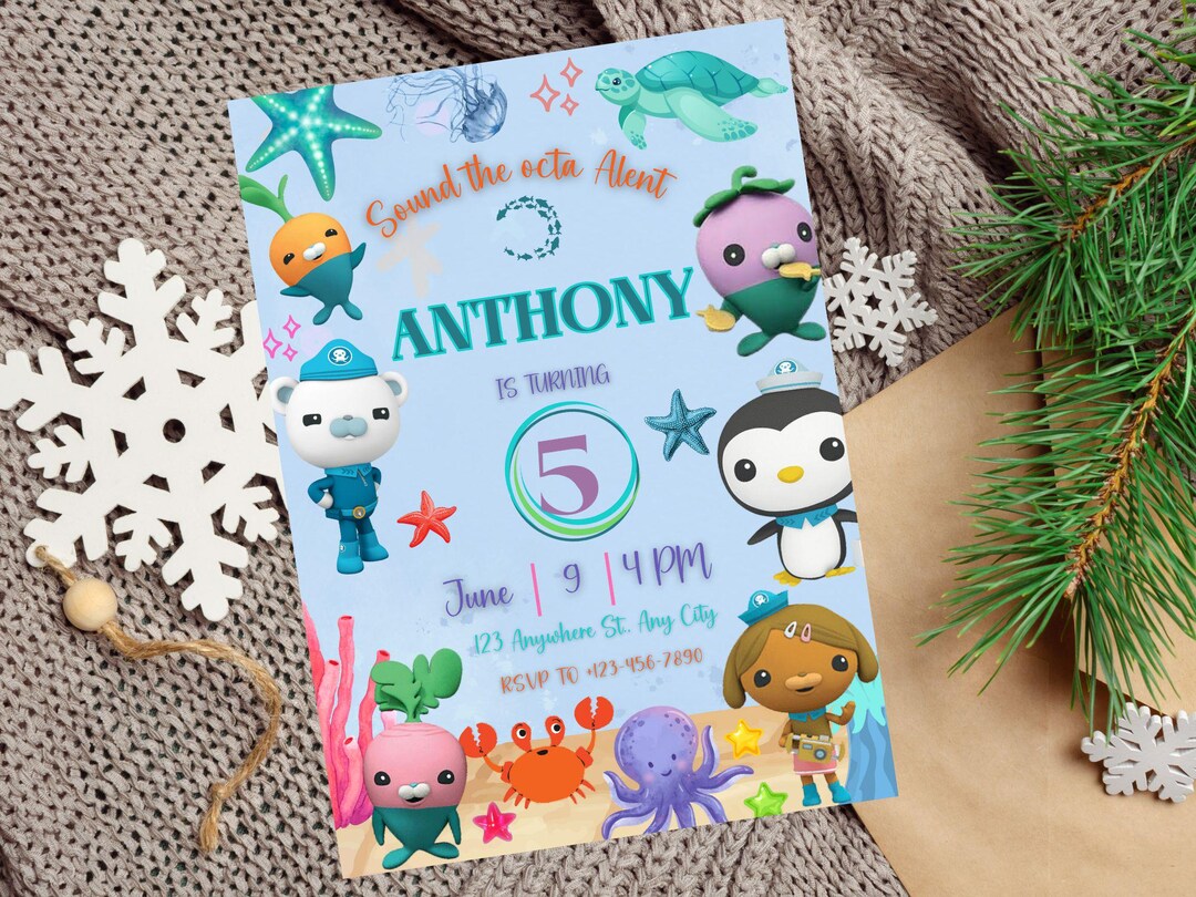 Editable Octonauts Birthday Invitation Template, Octonauts Party ...