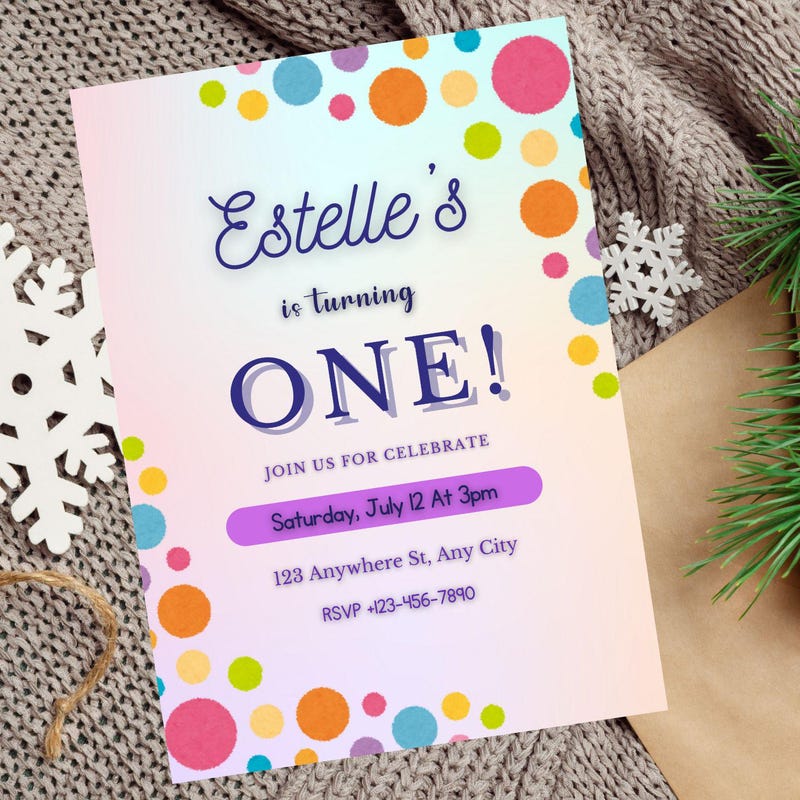 Polka Dot Invites - Etsy