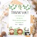 EDITABLE Safari Birthday Thank You Card 5" X 7", Wild One Thank You ...