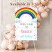 Editable Rainbow Birthday Welcome Sign Template in 3 Sizes 24" X 36 ...