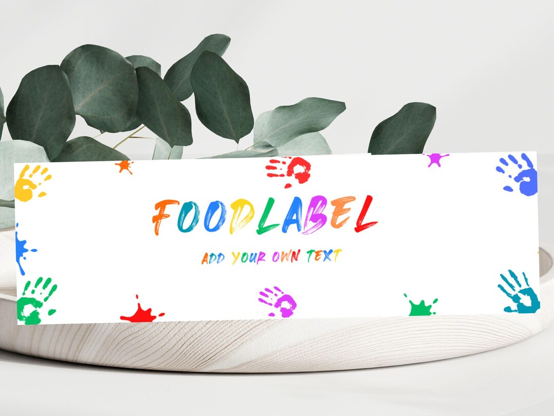 High Five Food Label Card 3.75in X 2.25in, High Five Food Label ...