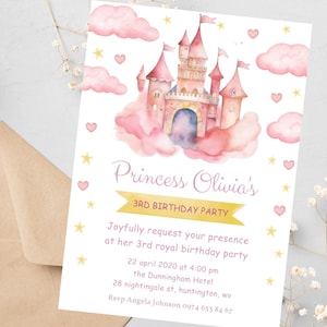 Princess Castle Birthday Invitation Magical Day Printable Invitation ...