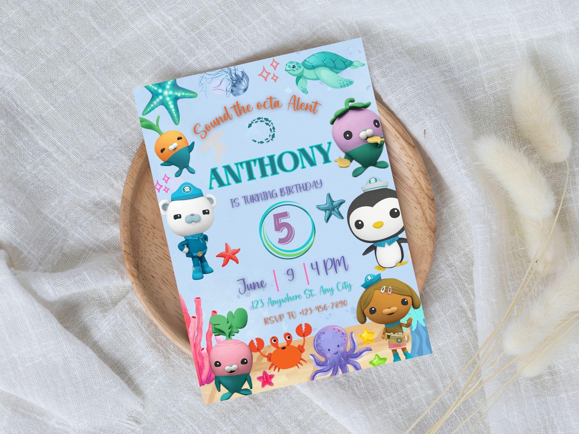 Editable Octonauts Birthday Invitation Template, Octonauts Party ...
