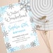 Snowflakes Birthday Invitation Girl Editable Template, Winter ...