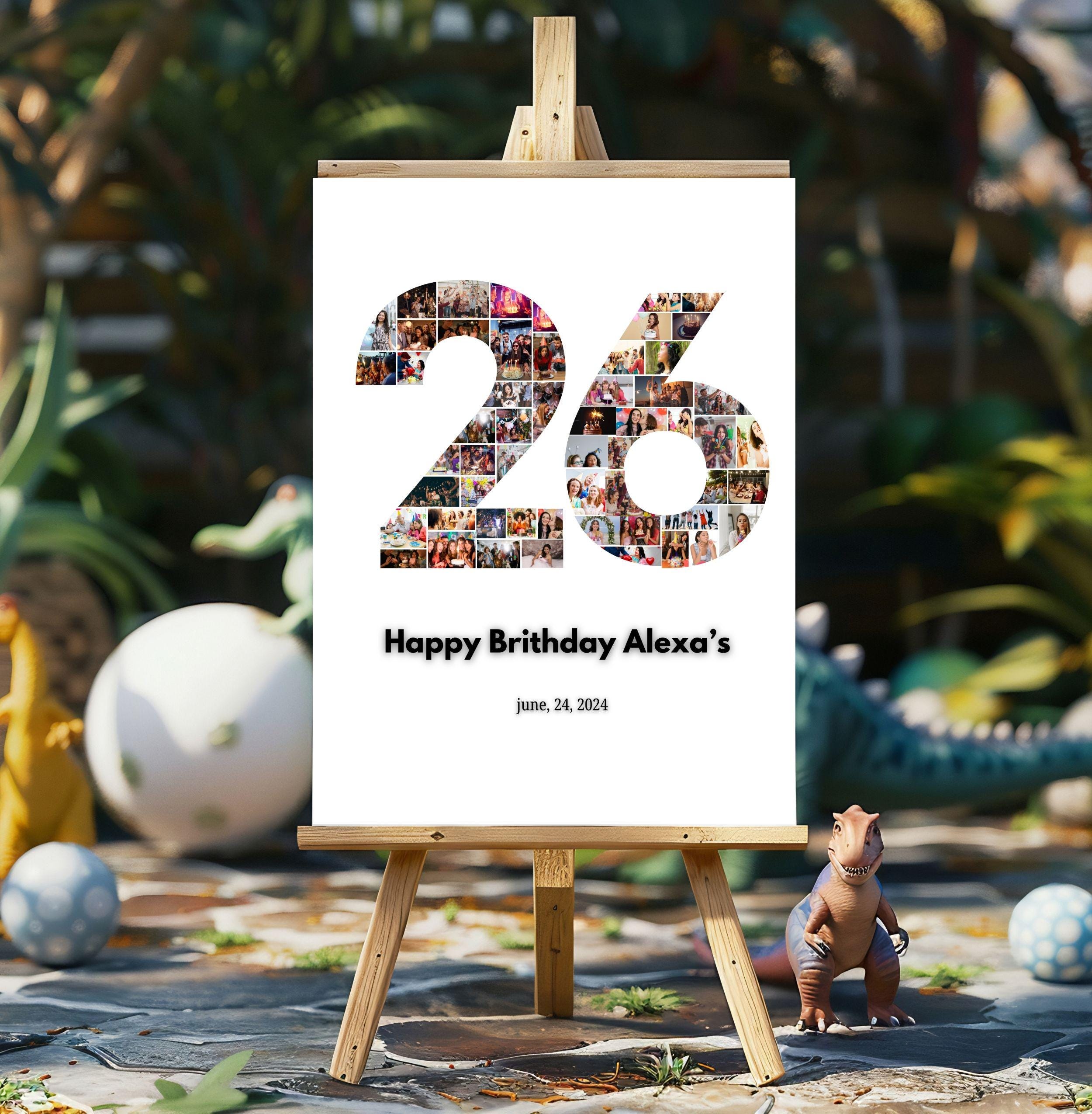 26th Birthday Photo Collage Template, 26th Birthday Welcome Sign ...