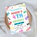 4th Birthday Invitation, 4th Birthday Party Invite, Instant Download ...