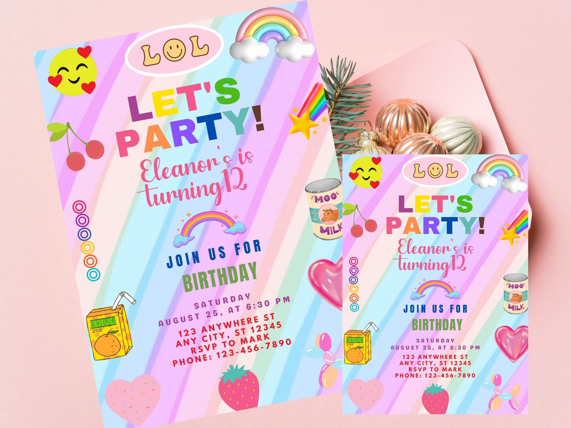 Editable Birthday Party Invitation Stoney Clover Lane Varsity Patch ...