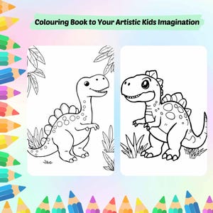 Cozy Dino Coloring Pages: Fun for Artistic Childs, Adventures for ...