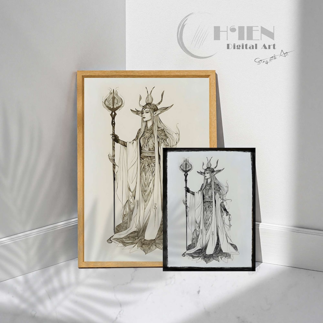 Elf Art Design, Mythology Wallart, North Germanic Culture & History ...