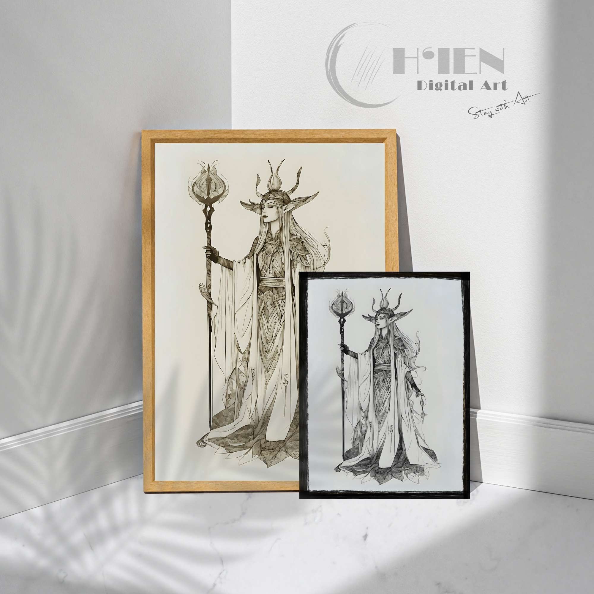Elf Art Design, Mythology Wallart, North Germanic Culture & History ...