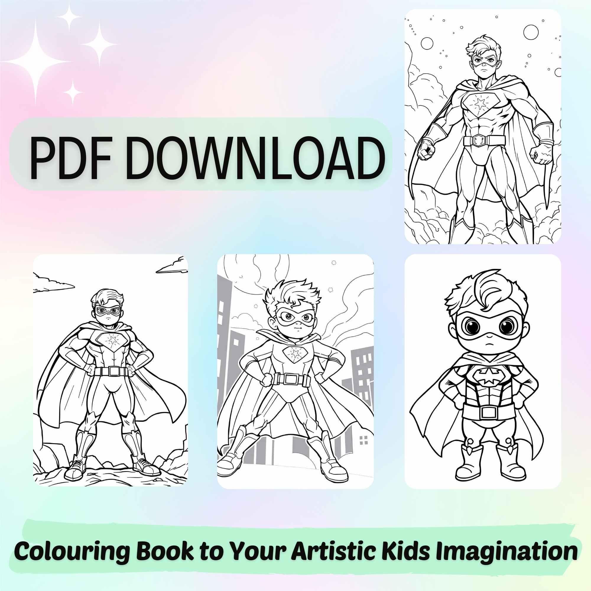 Superhero Boy Coloring Pages: Fun for Artistic Childs, Adventures for ...