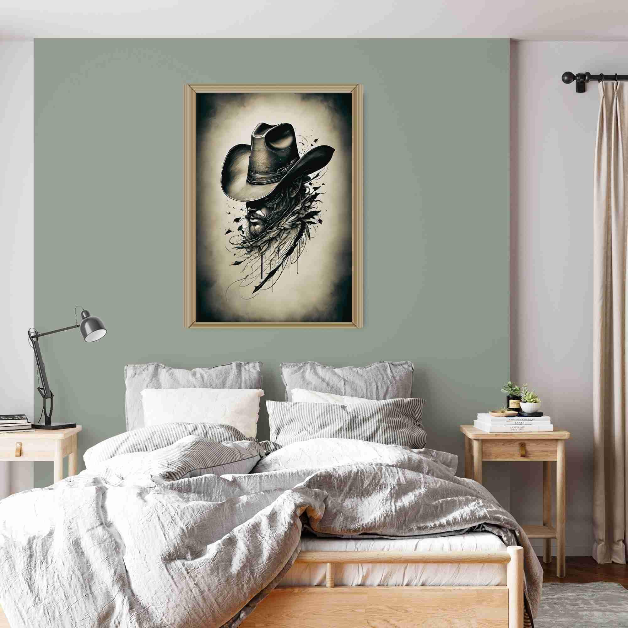 Cowboy Hat Art Design, Cowboy Hats Wall Art, American Culture & History ...