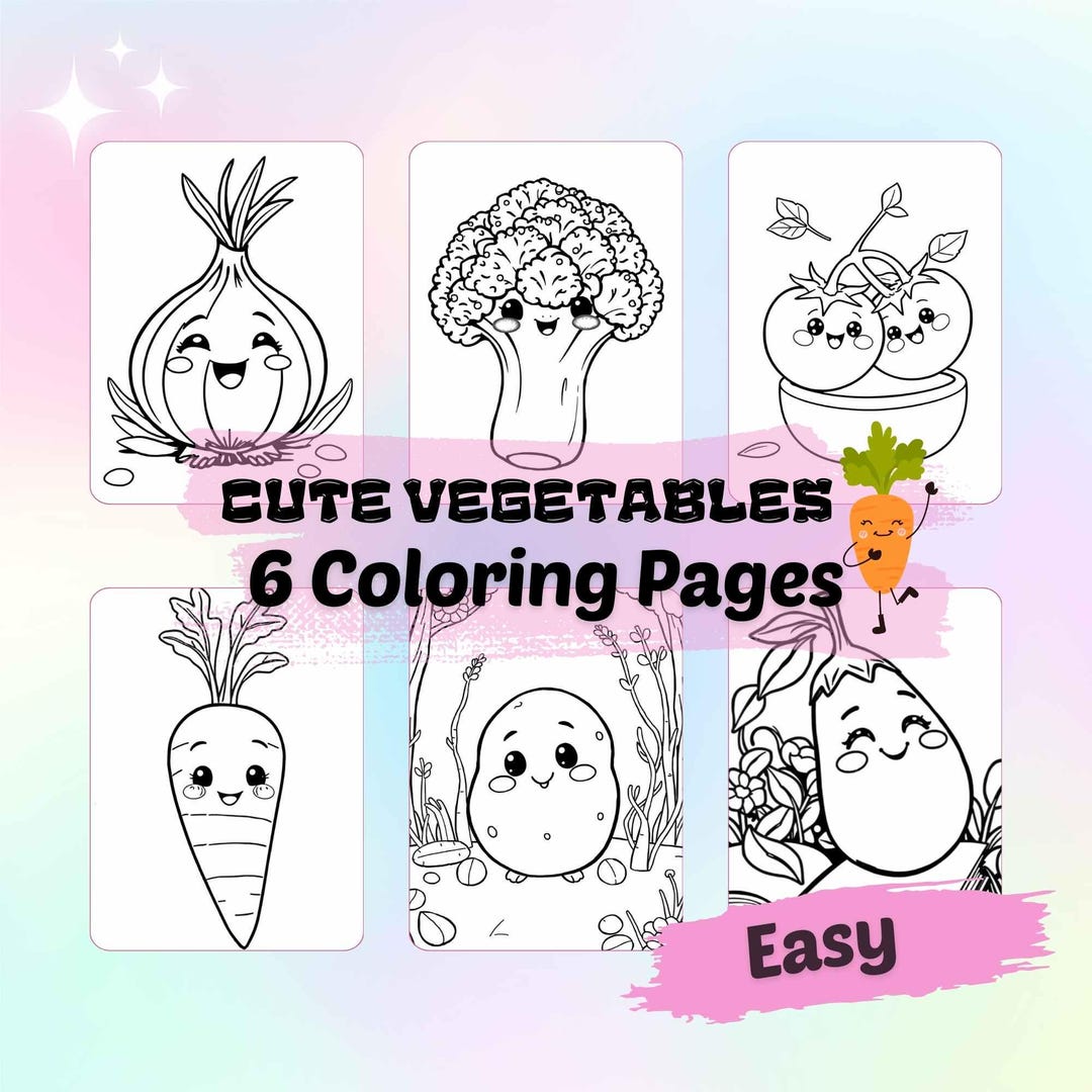 Cute Vegetables Coloring Pages: Fun for Artistic Childs, Adventures for ...