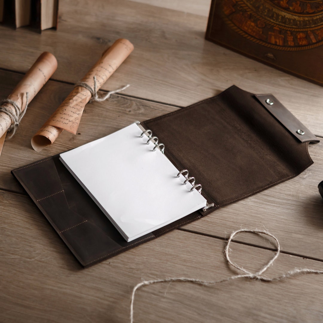 Leather Binder A6, Leather Binder Cover, Binder Journal A5, Binder ...
