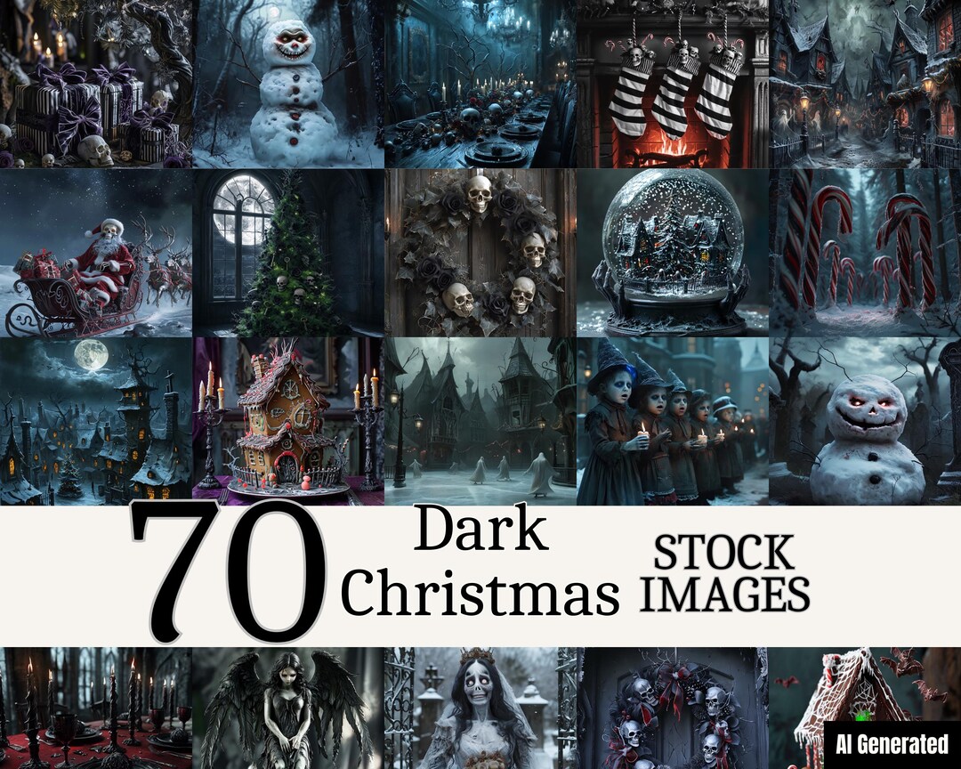 70 Dark Gothic Christmas Stock Images: Tim Burton Style (PLR MRR) - Etsy