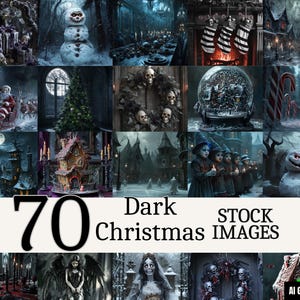 70 Dark Gothic Christmas Stock Images: Tim Burton Style (PLR MRR) - Etsy