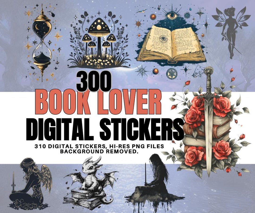 300 Booktok Digital Stickers, Booktok Aesthetic, Fantasy Inspired ...