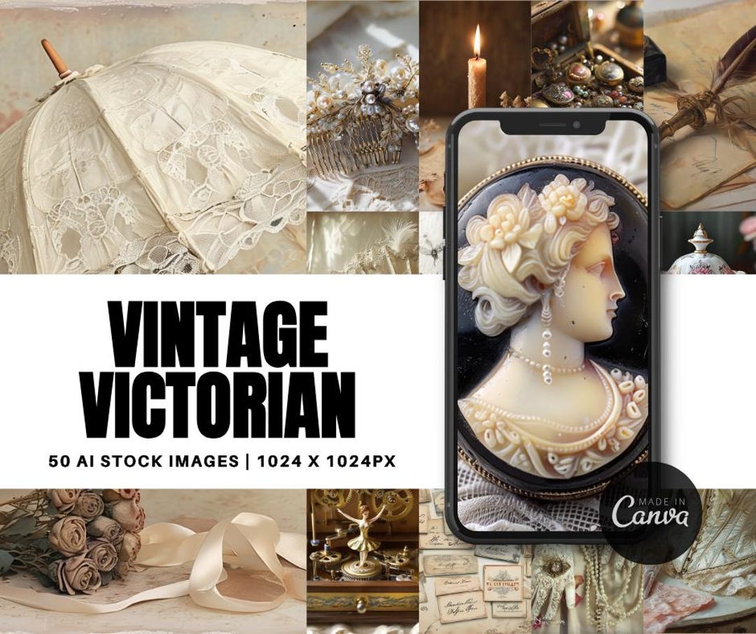 50 Vintage Victorian Stock Images: PLR MRR, Faceless Marketing - Etsy