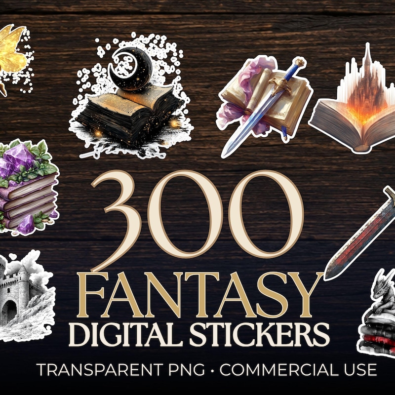 Fantasy Stickers - Etsy UK